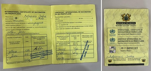 Pictures Of Yellow Fever Card