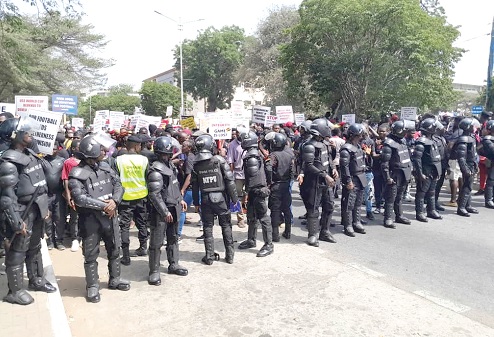 Tensions flare at protest for football reforms - Graphic Online