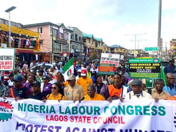 Labour unions in Nigeria kick off two-day protests - Graphic Online