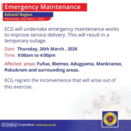 See the areas that will be affected by ECG's planned maintenance on ...