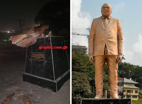 VIDEO - Sekondi: Statue of Former President Akufo-Addo destroyed ...