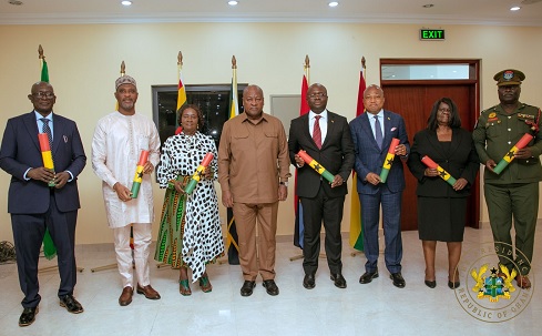 President Mahama swears in reconstituted Armed Forces Council - Graphic ...