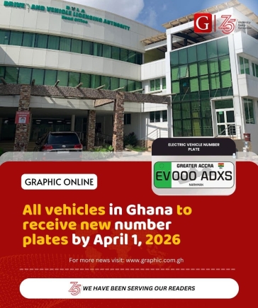 All vehicles in Ghana to receive new number plates from April 1, 2026 ...