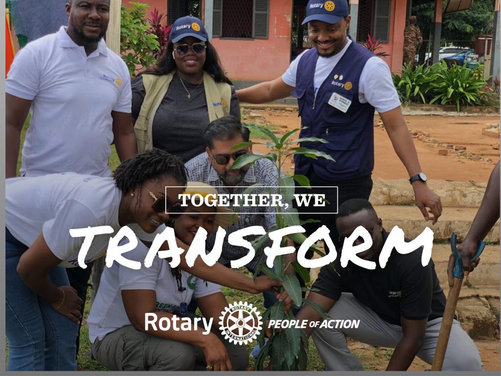 Rotary Club of Accra Industrial partners Money Hub for tree planting ...